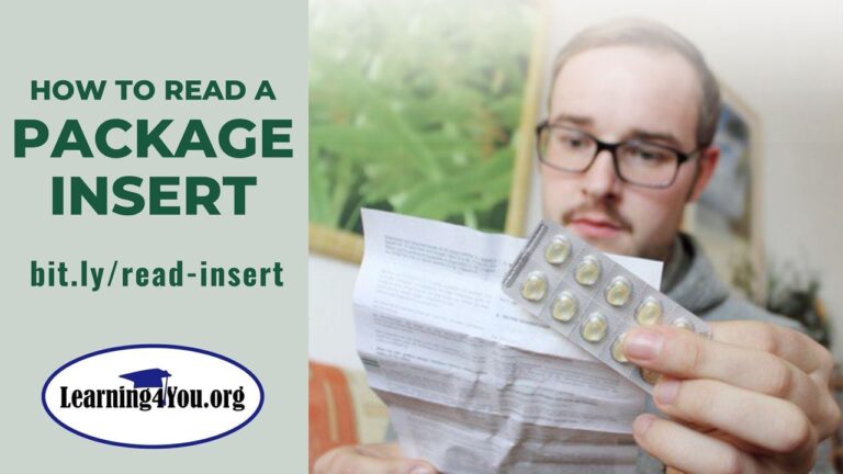 How to Read a Package Insert - Learning4You
